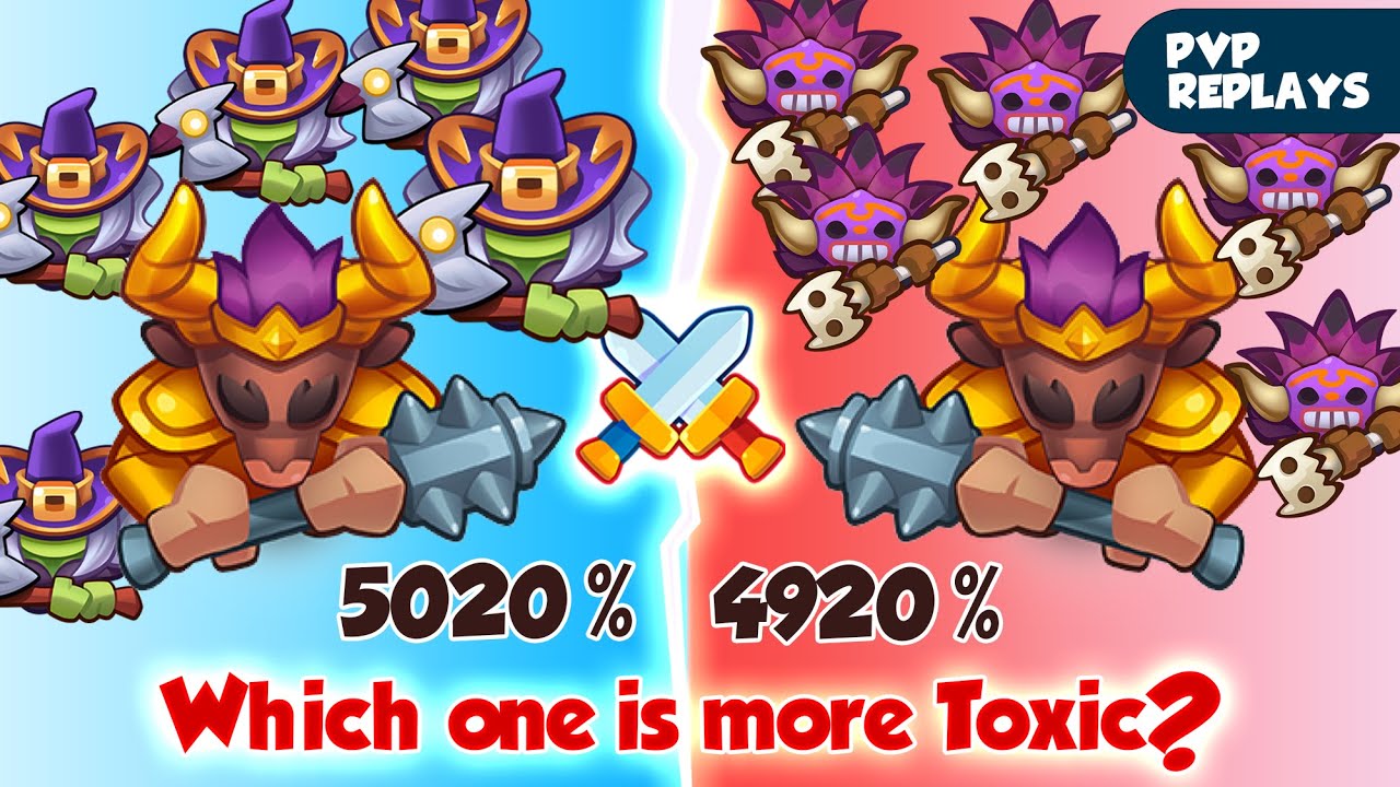 How do Top Toxic Battle? TOXIC! Minotaur Shaman (4920%) vs Minotaur ...