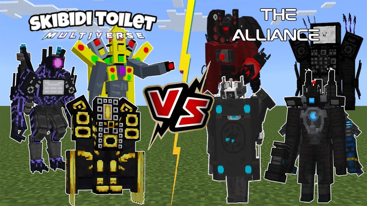 Skibidi Toilet Multiverse Titans VS The Alliance [Minecraft PE] Tri ...