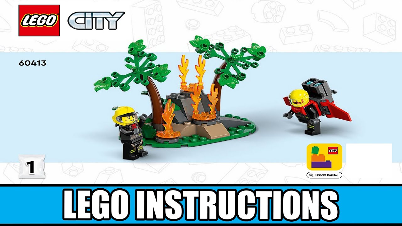 LEGO Instructions - City - 60413 - Fire Rescue Plane (Book 1) - YouTube