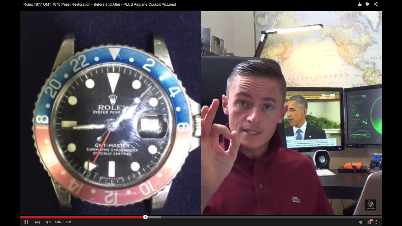 A Stunning Rolex 1977 GMT 1675 Pepsi Restoration - Before & After ...