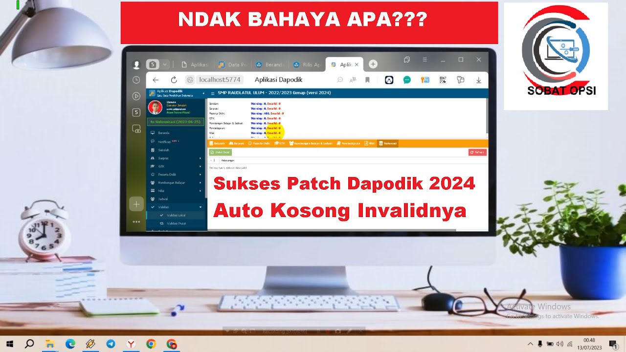 Sukses Patch Dapodik 2024 Auto Kosong Invalidnya - YouTube