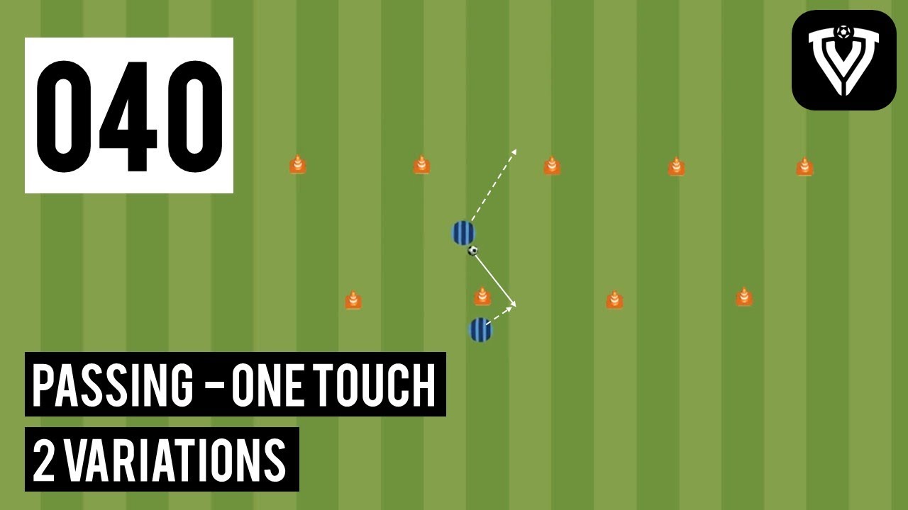 040 1 Touch Passing | 2 variations | Animated Football - Soccer Drills ...