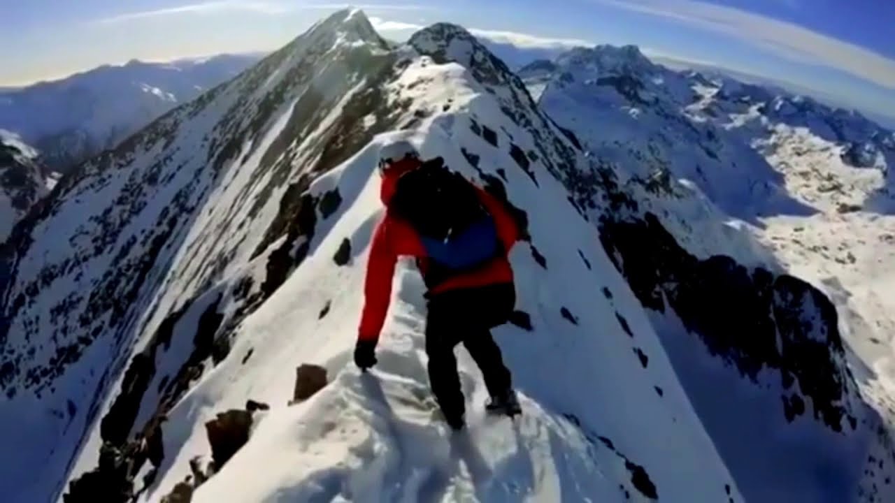 Mountain Climbing, a Hero is Climbing Everest Peek of Himalayas - YouTube