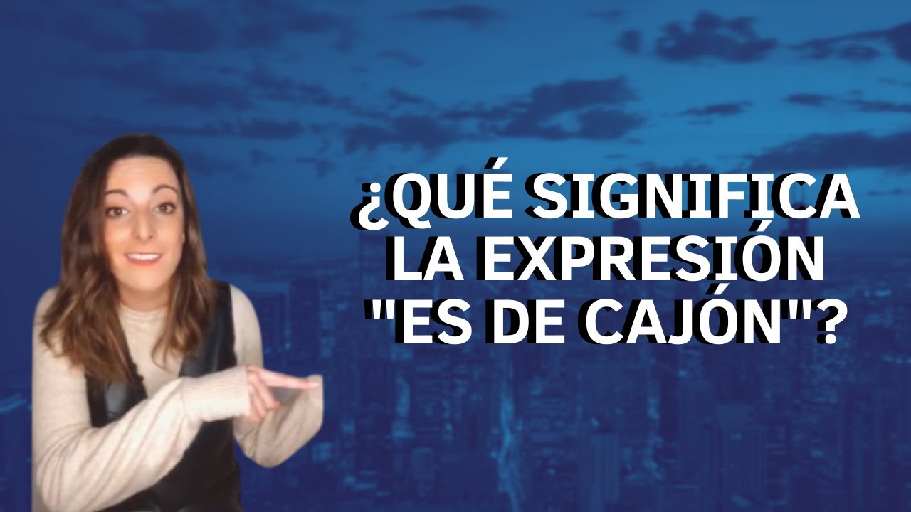 🔸Spanish lesson for free #9 ¿Qué significa la expresión en español "es ...