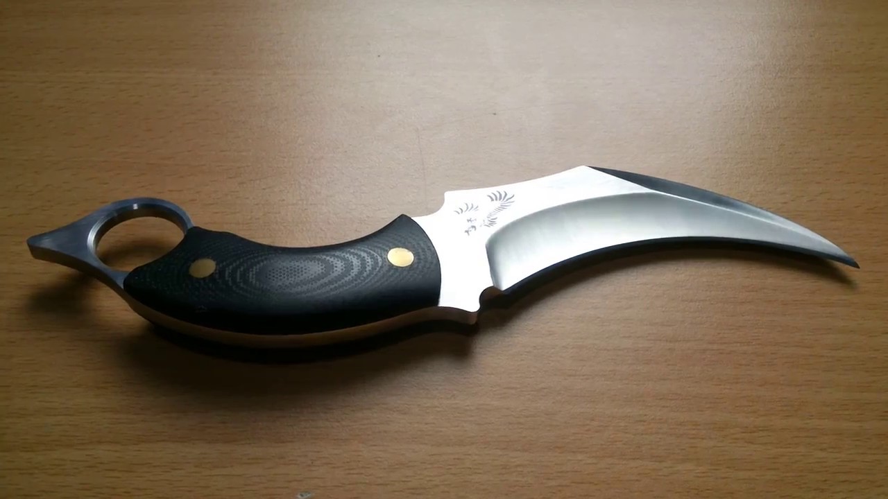 Eagle Talon Reversed Full Tang Fixed Blade Karambit Tabletop Review ...