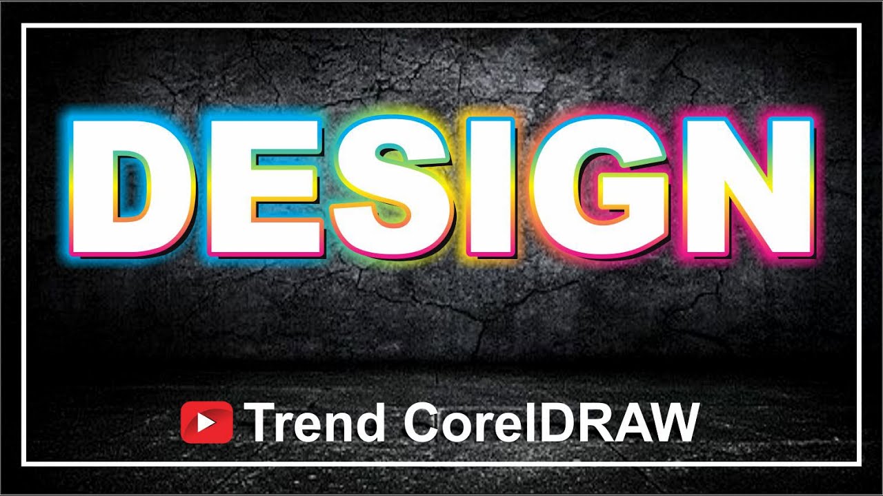 3D Text Light Effect Design Using CorelDRAW X6 Tutorial - YouTube
