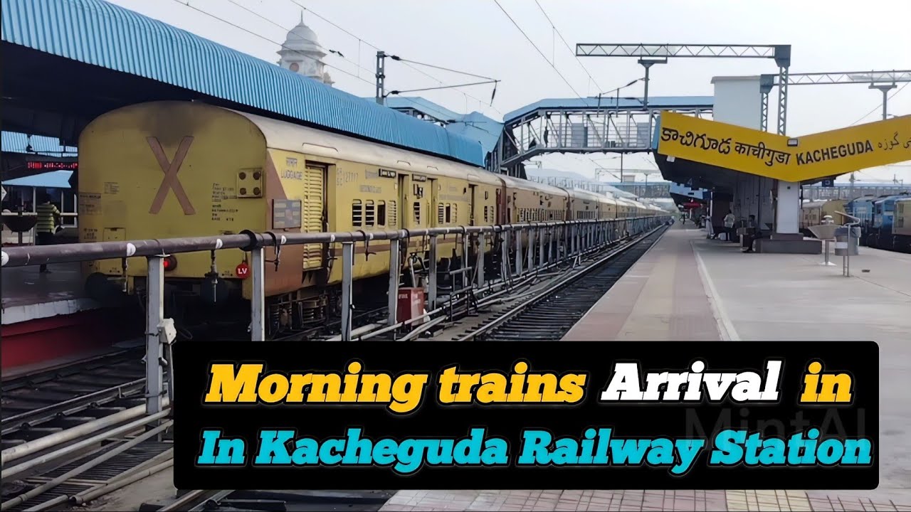 Morning Trains Arrival to Kacheguda Railway Station || Full HD Video ...