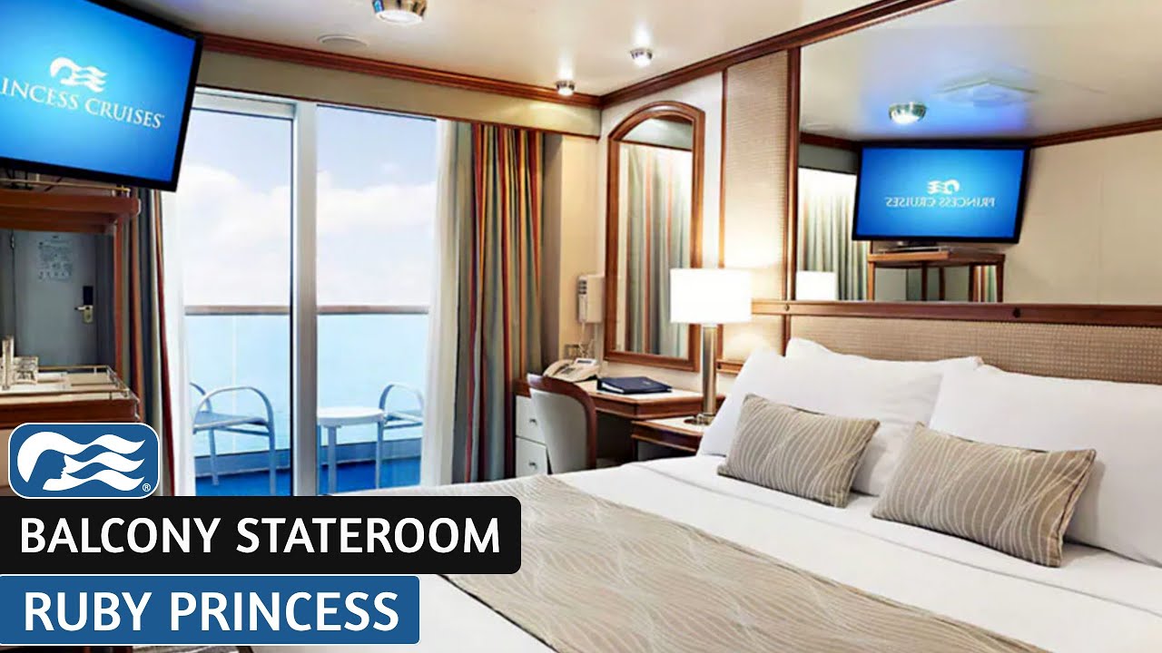 Ruby Princess | Balcony Stateroom | Full Walkthrough Tour & Review | 4K ...