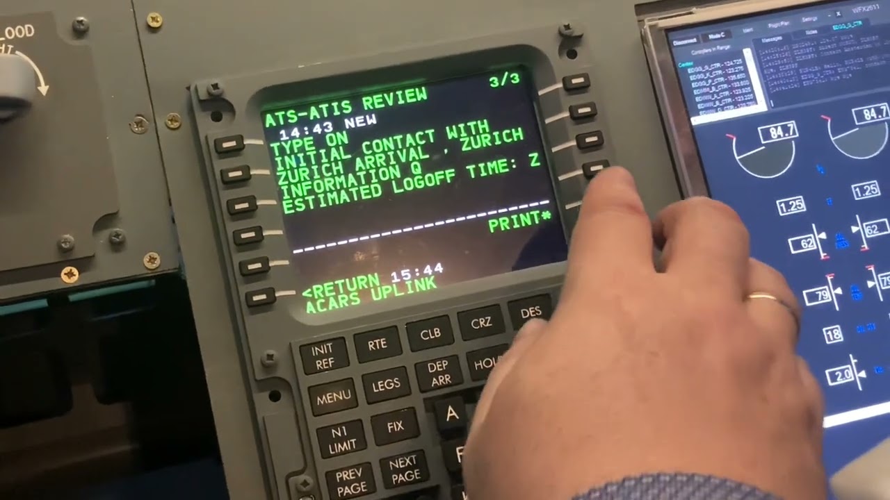 ProsimB738 ACARS printer and VATSIM ATIS - YouTube