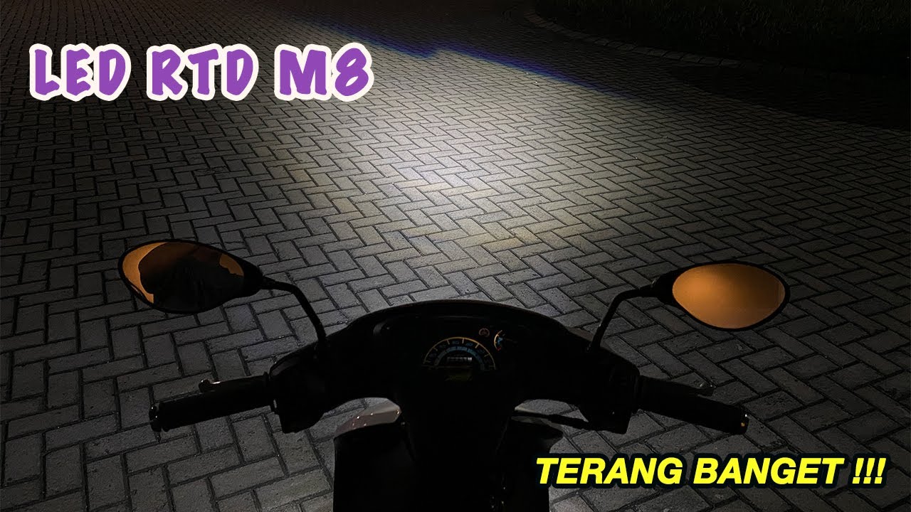 REVIEW & PASANG LAMPU LED RTD M8 (MINI PROJIE) DI MIO SPORTY - YouTube