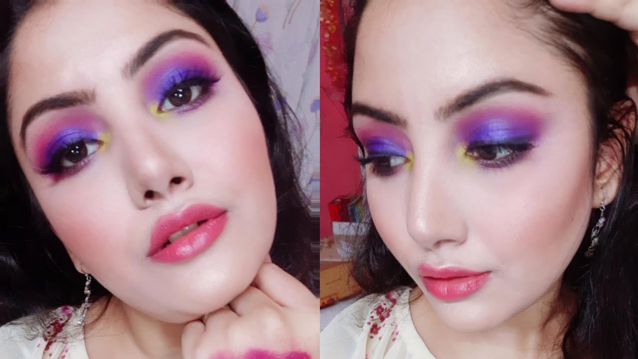 Easy Purple Makeup Tutorial | Coloressence | Anusha Beauty - YouTube
