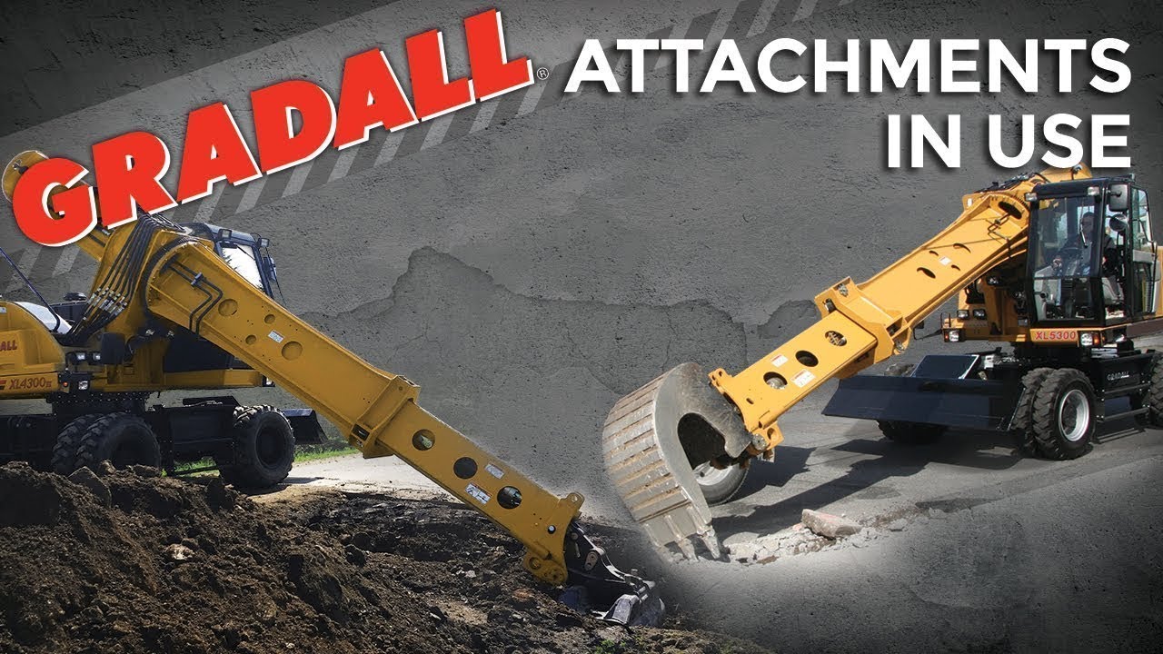 Attachments in Use on Gradall Excavators - YouTube