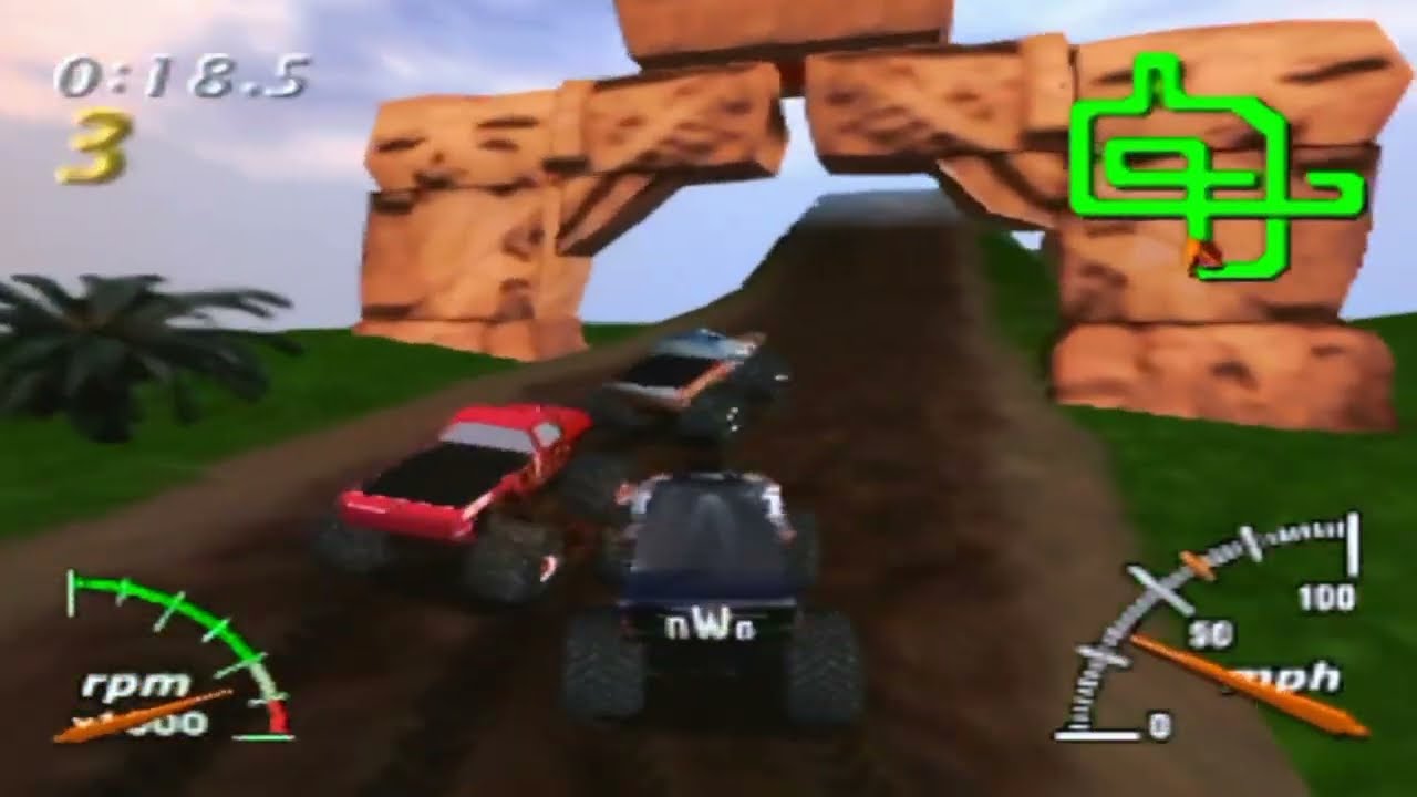 Let's Play Monster Truck Madness 64 [N64] Part 6- Alpine Challenge ...