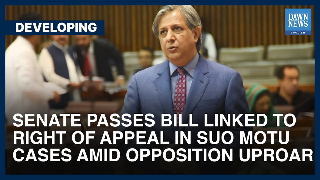 Senate Passes Bill Linked To Right Of Appeal In Suo Motu Cases ...