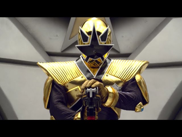 Power Rangers Samurai Gold Ranger Mega Mode Gold Samurai Mega Mode