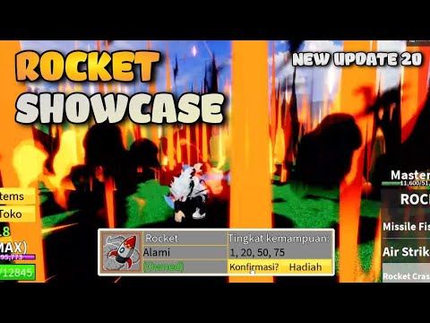 Rocket fruit Full Showcase V1 New Skill Update 20 - Bloxfruit - YouTube