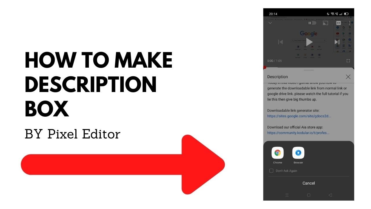 How to make description box like youtube in kodular, Mit app inventor ...