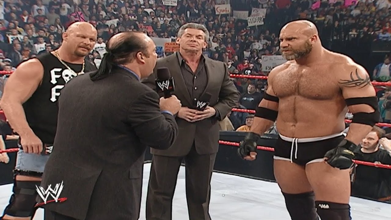 Sheriff Stone Cold, Goldberg, Mr McMahon & Paul Heyman Segment - YouTube