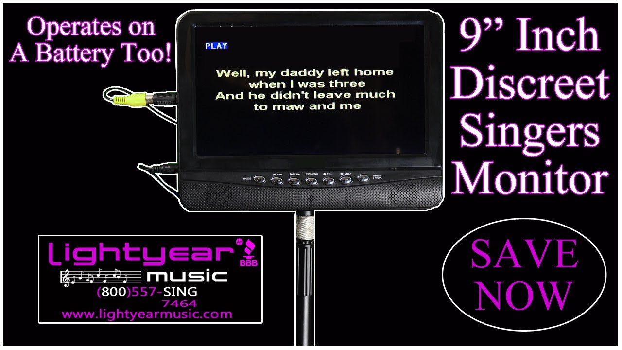 9 inch Professional Karaoke Video LCD Monitor Lightyearmusic (800)557 ...