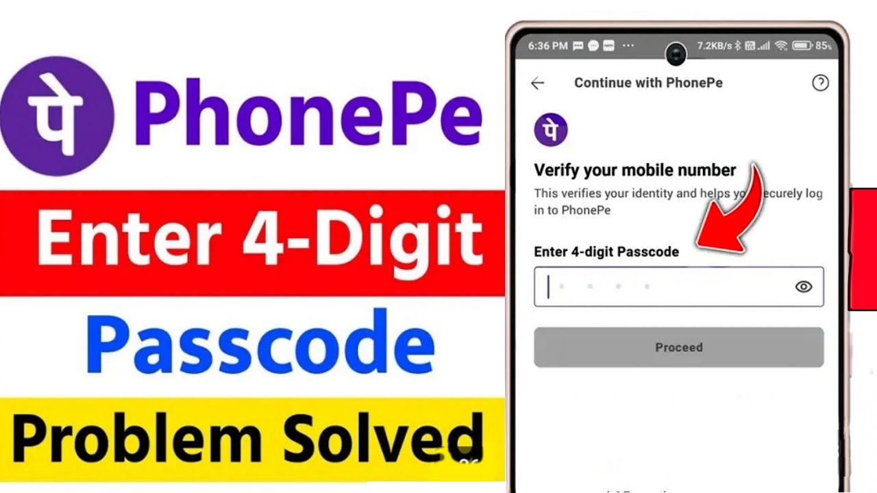 phonepe enter 4 digit passcode problem | phonepe enter 4 digit passcode bhul gaye to kya kare ...
