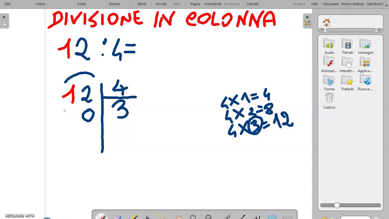 La divisione in colonna Maestra Angela Mauro - YouTube