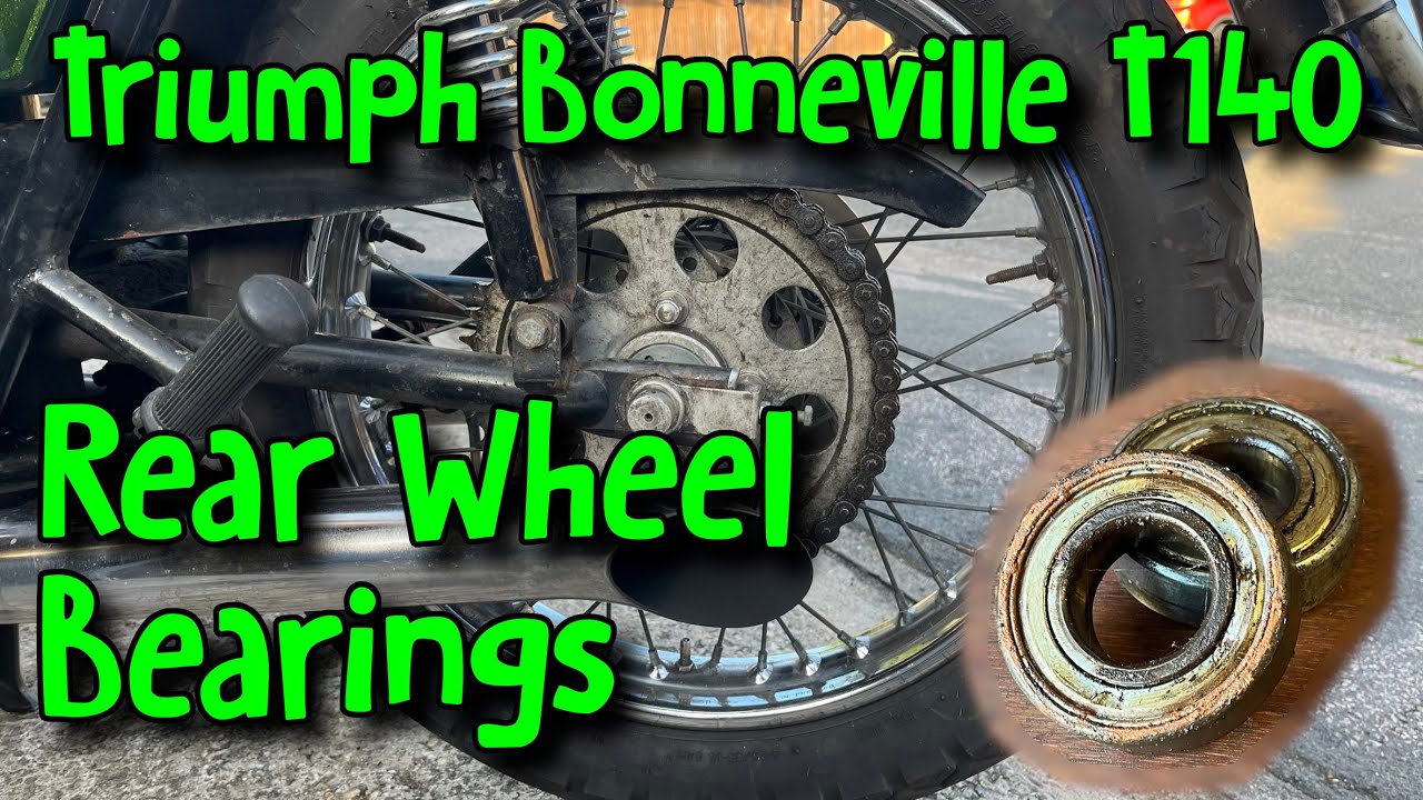Triumph Bonneville T140 - Rear Wheel Bearing Replacement - YouTube