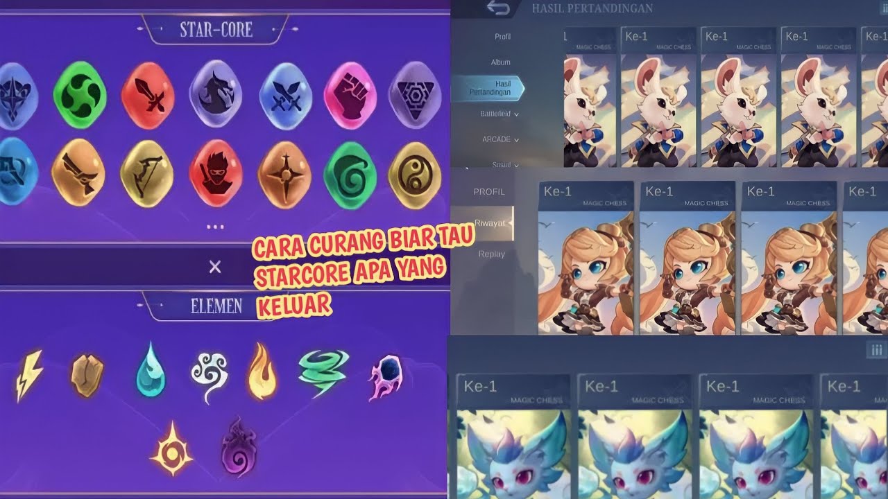 tutorial cara tahu star core apa yang bakal keluar! COMBO MAGIC CHESS TERKUAT TERBARU - YouTube