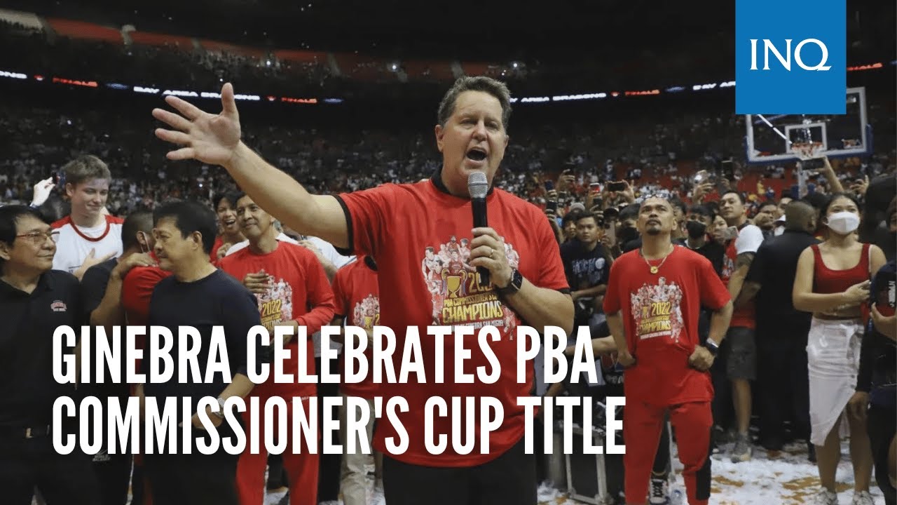 Ginebra celebrates PBA Commissioner's Cup title - YouTube
