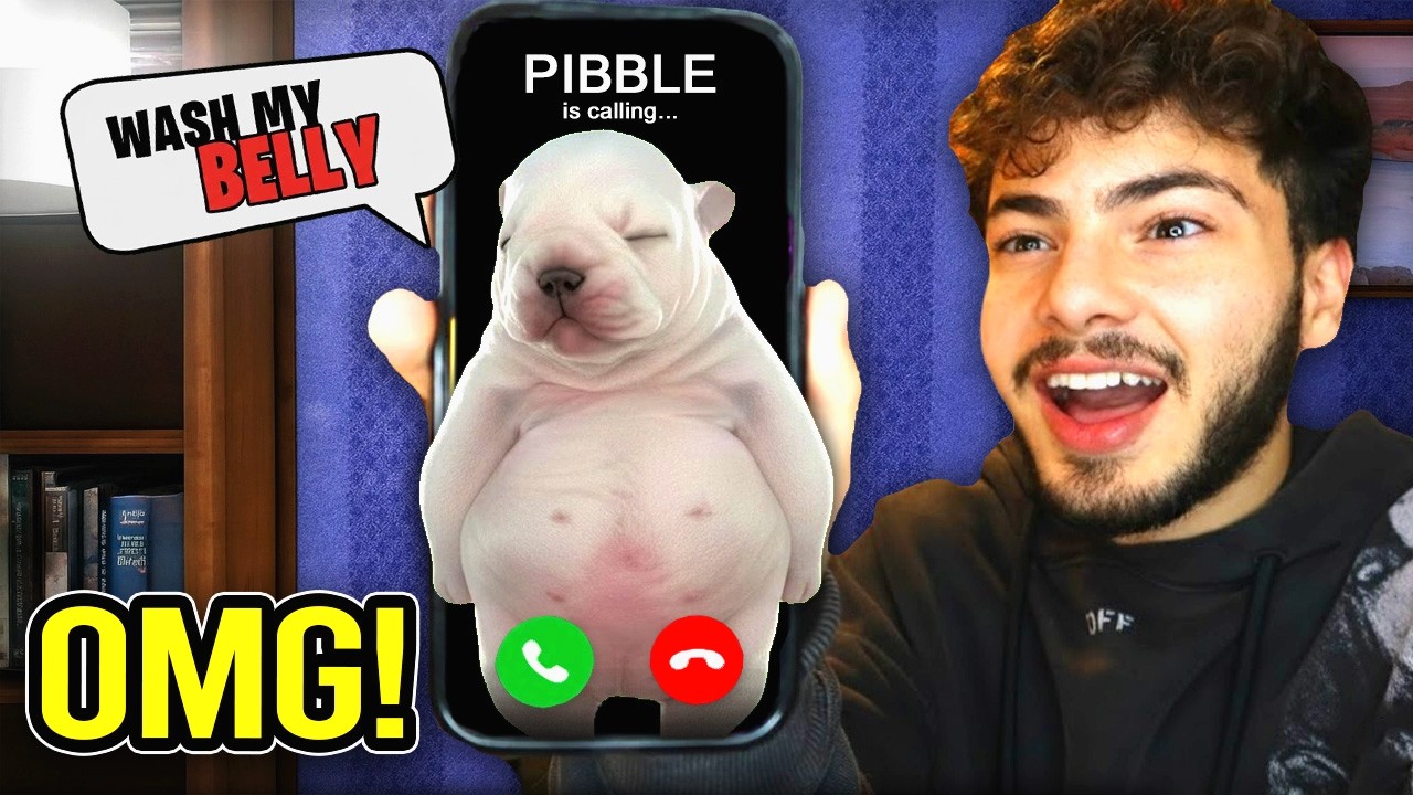 I ADOPTED PIBBLE THE DOG IN REAL LIFE!! (WASH MY BELLY) - YouTube