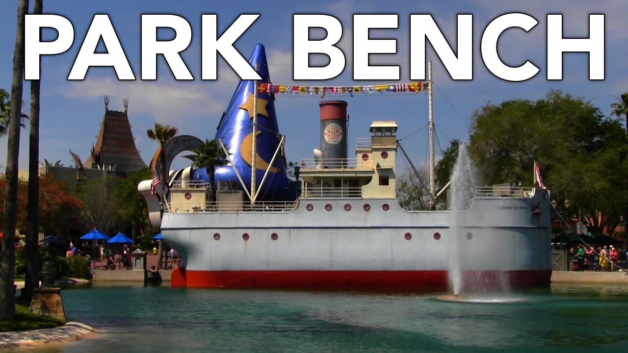Disney Park Bench - Disney's Hollywood Studios - Echo Lake - YouTube