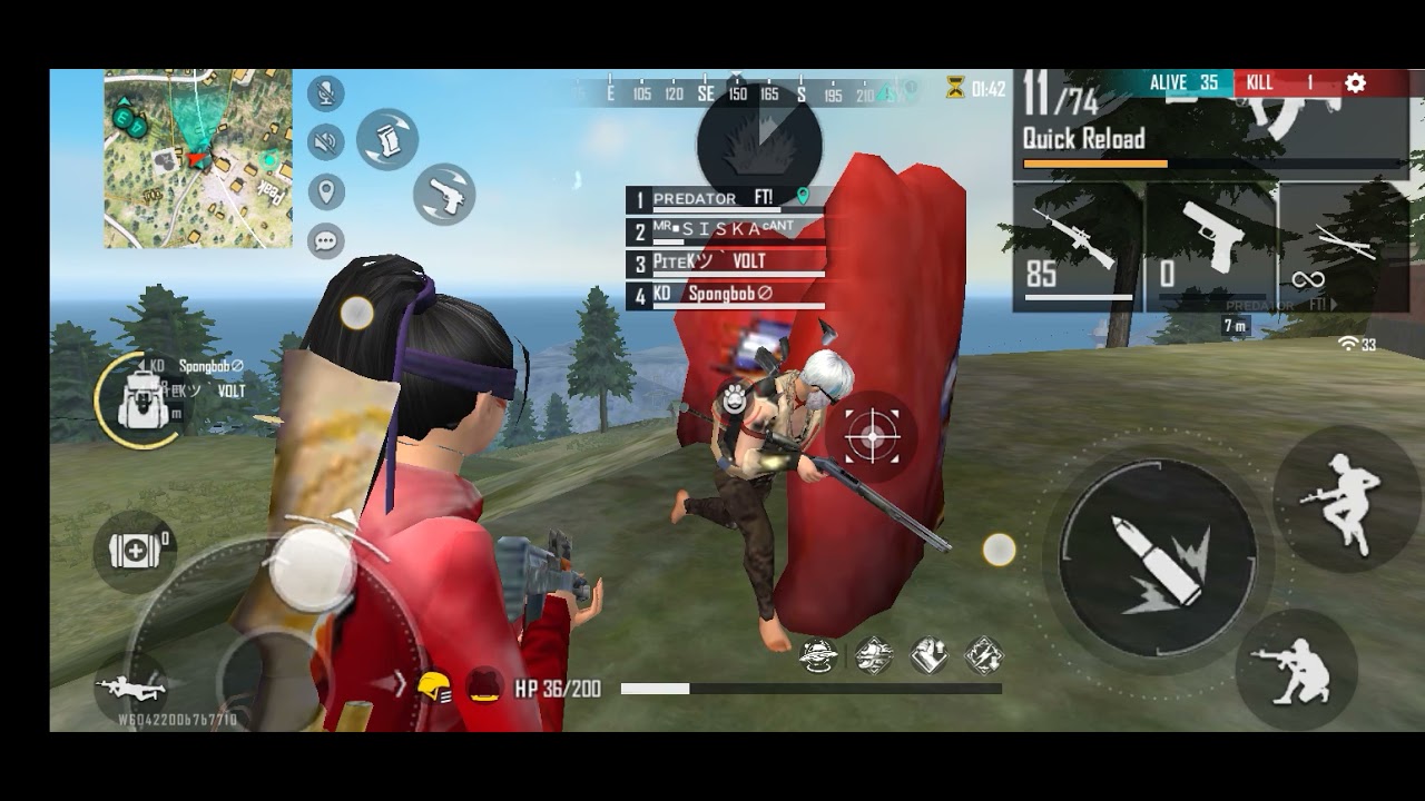 main ff sama global nomor 4 malah afk qkqkw - YouTube