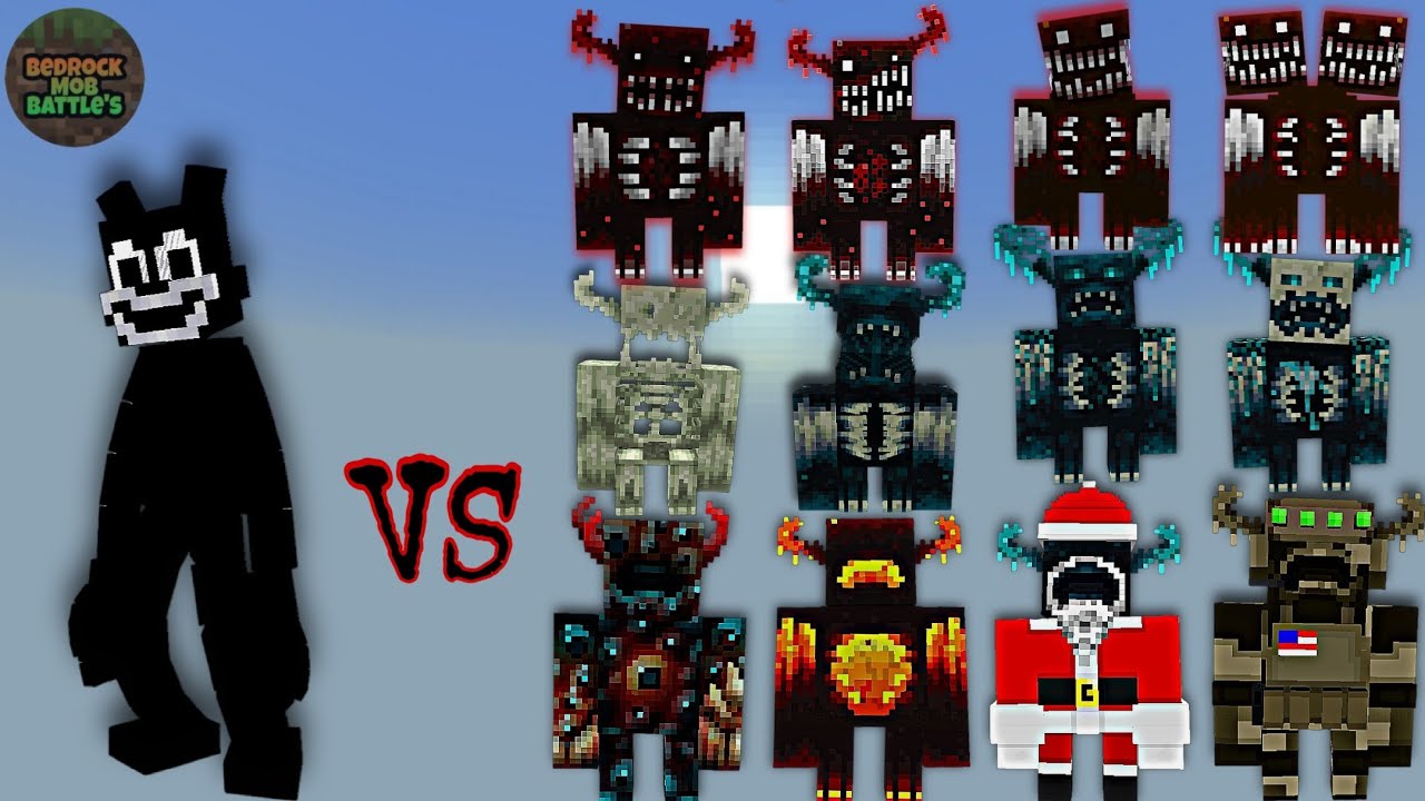 Felix the Cat vs Warden Plus (Wardens) | Minecraft Bedrock | MobBattle ...
