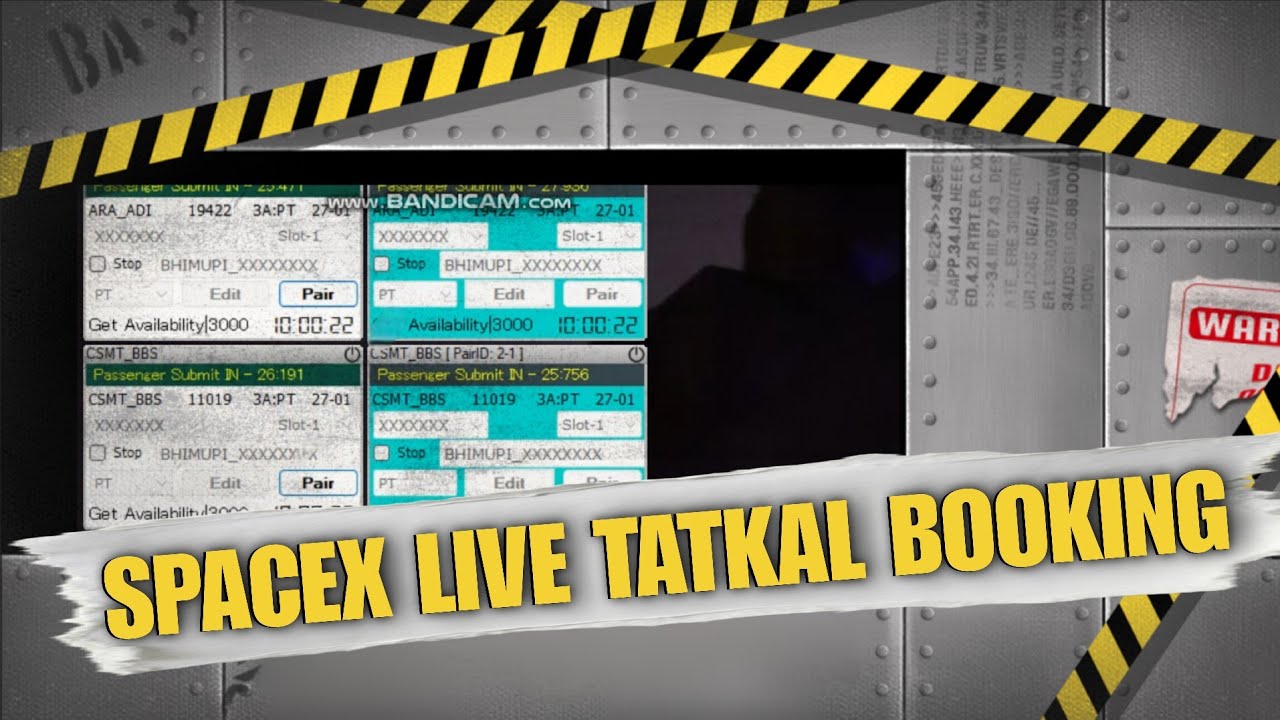 SpaceX Live Tatkal Ticket Booking | Hard Route Special IP | Prime ...