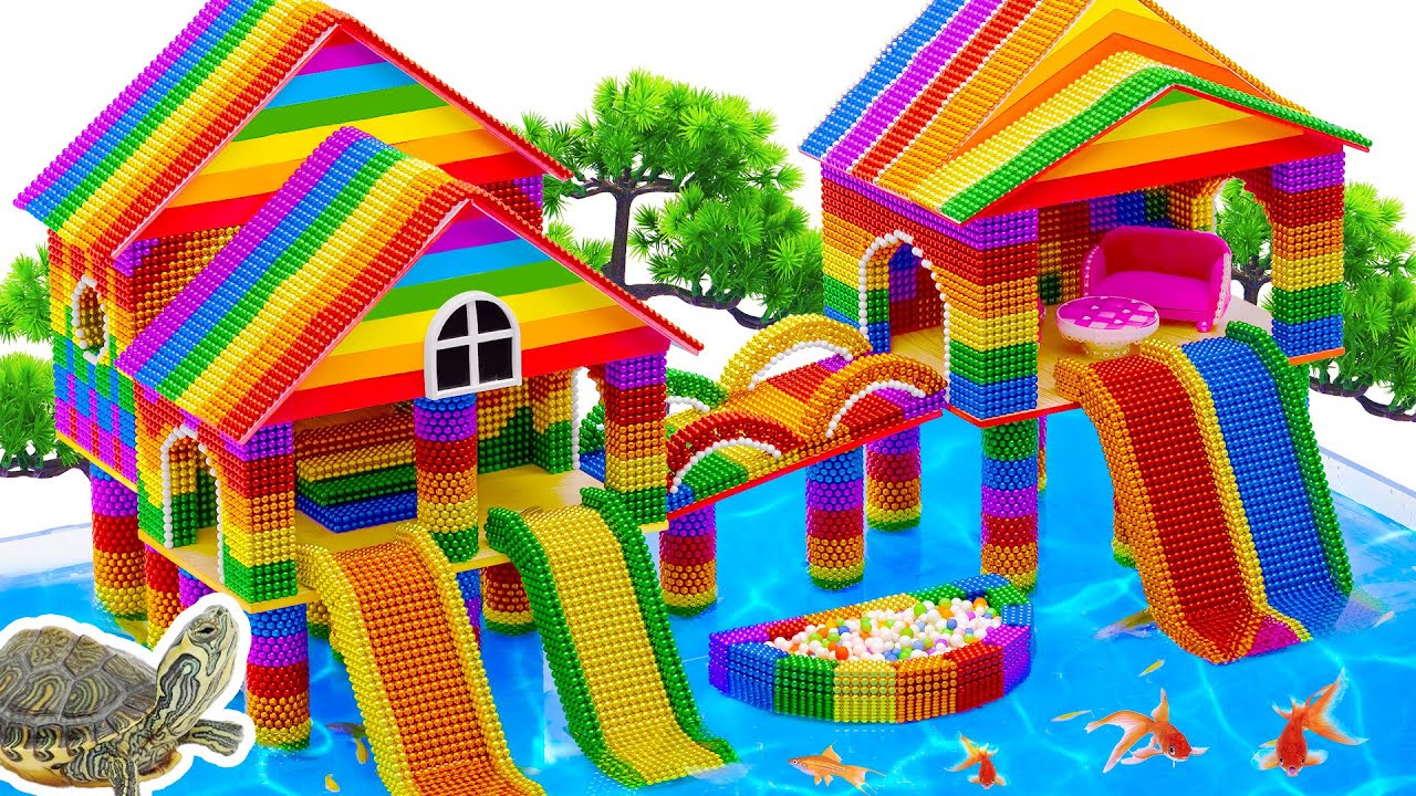 Satisfying Building Miniature Wave Slides And Mini Swimming Pool | Best ...