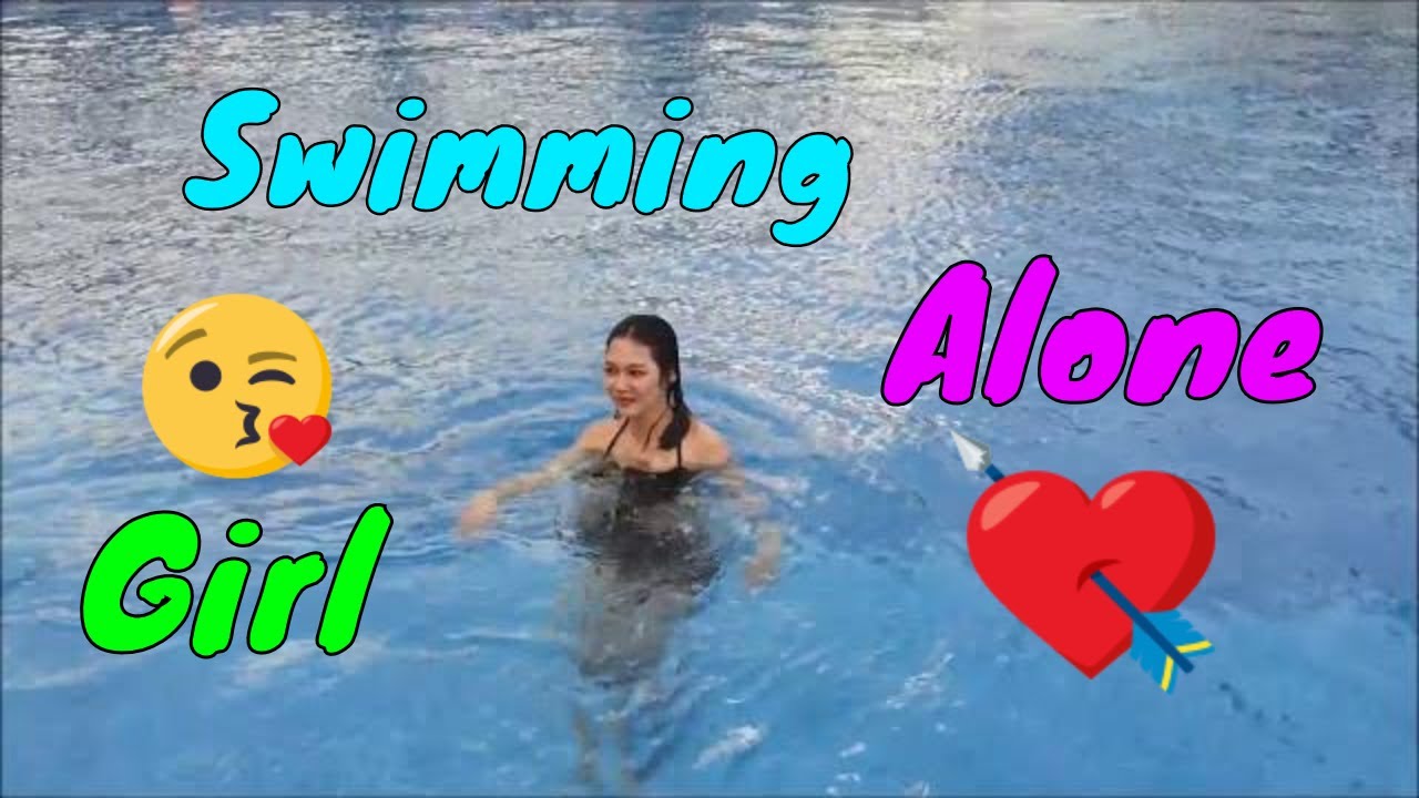 Beautiful Girl Wearing Swimsuit Swimming in The Pool Alone | Viral Life ...