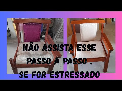 POLTRONA DE MADEIRA RECUPERADA PASSO A PASSO