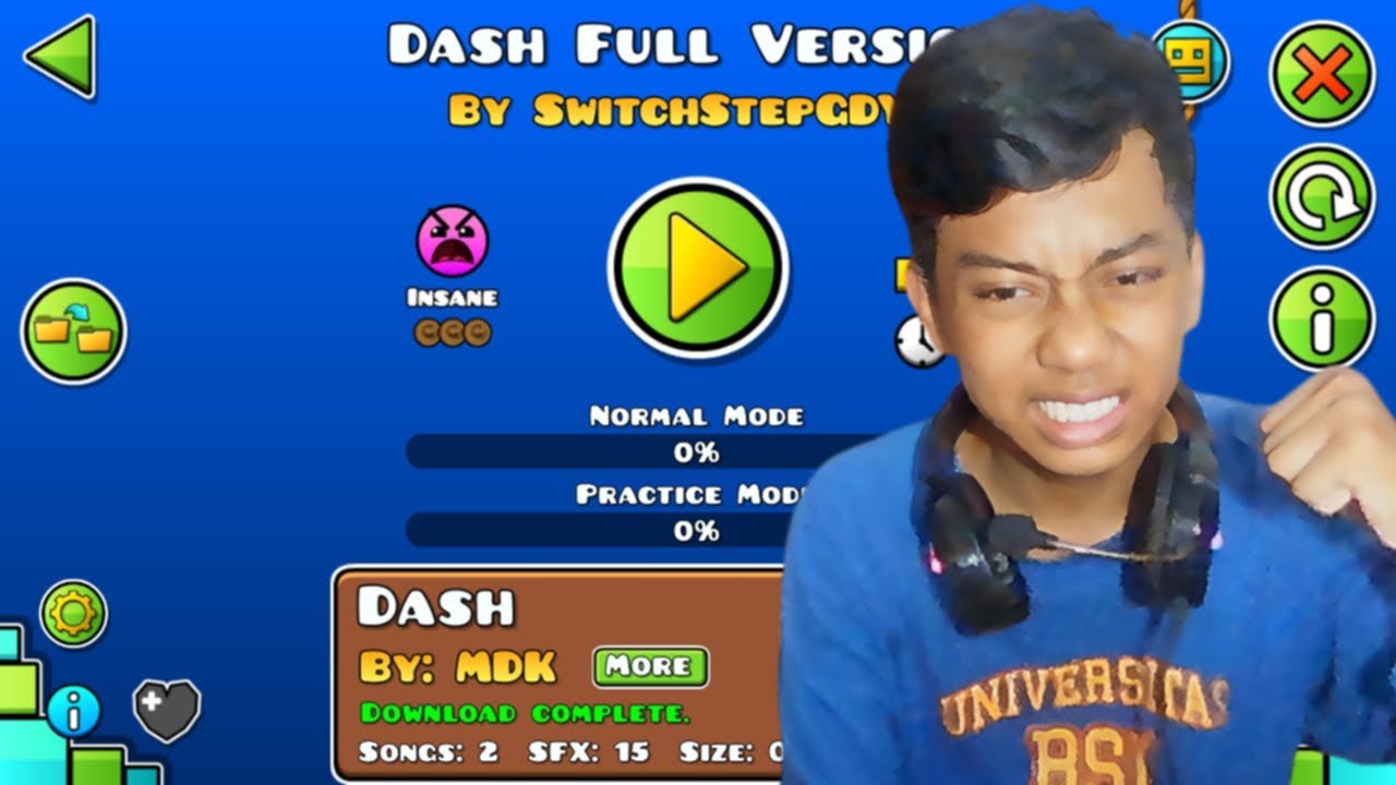 NAMATIN DASH FULL VERSION!!! - geometry dash livestream game indonesia - YouTube