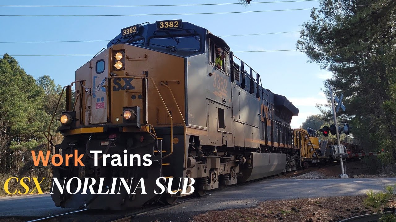 Double Double on the Norlina Sub! CSX Work trains @ Gresham Lake Rd ...