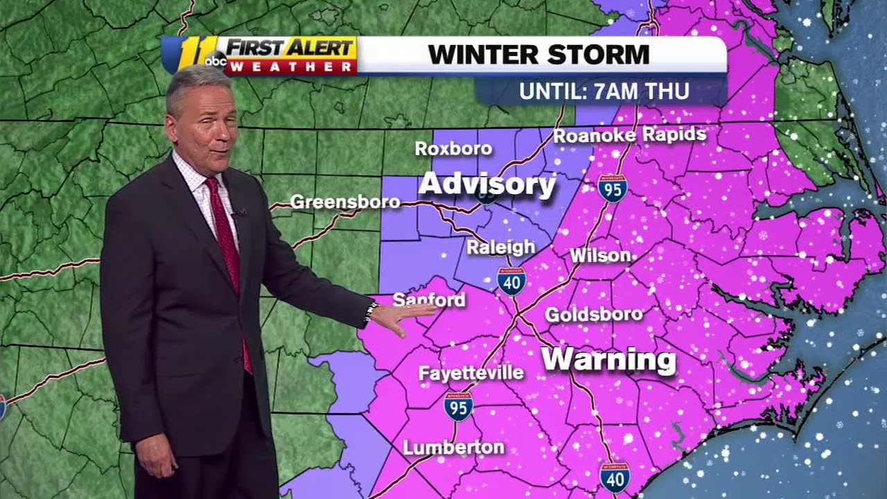 Winter weather update at 7pm on Wednesday - YouTube