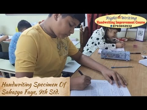 Handwriting specimen of Sahasya Faye. - YouTube