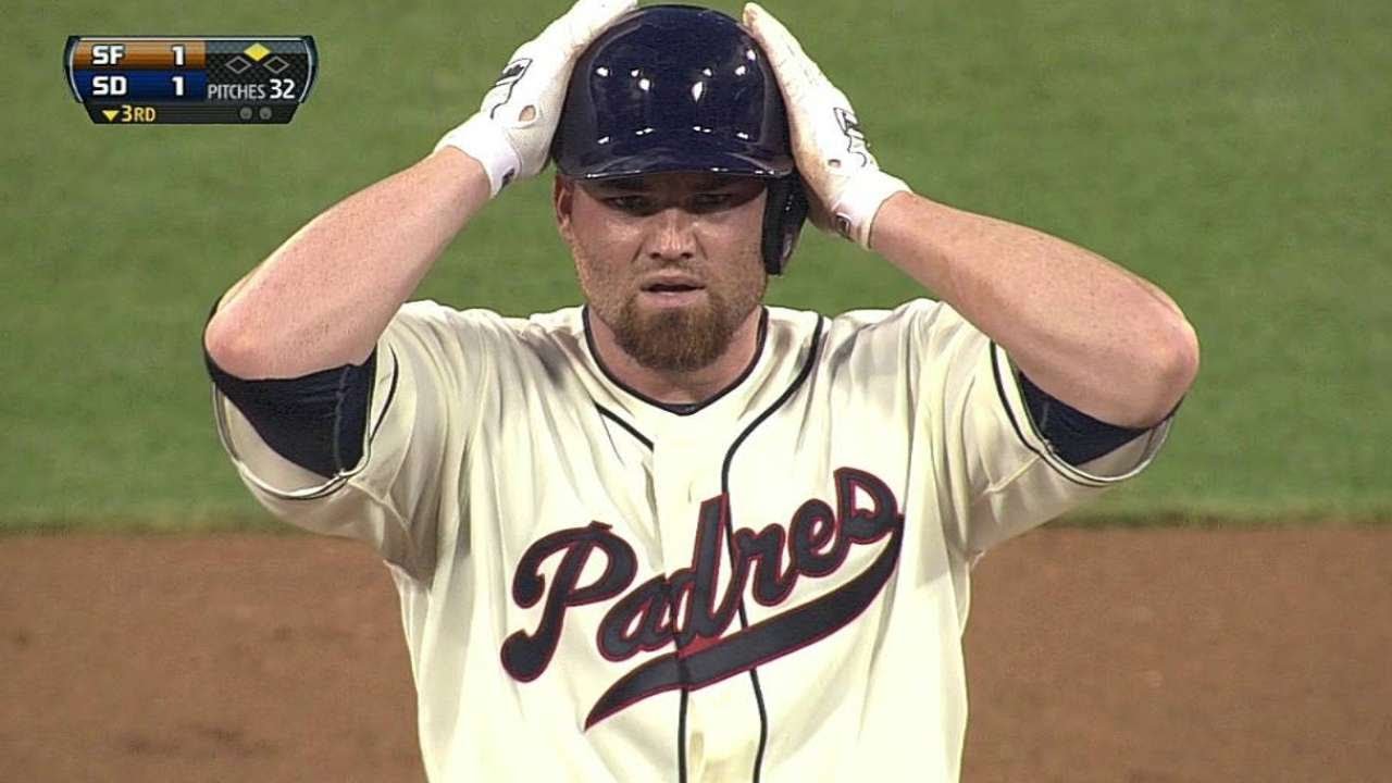 SF@SD: O'Sullivan ropes a double for first MLB hit - YouTube