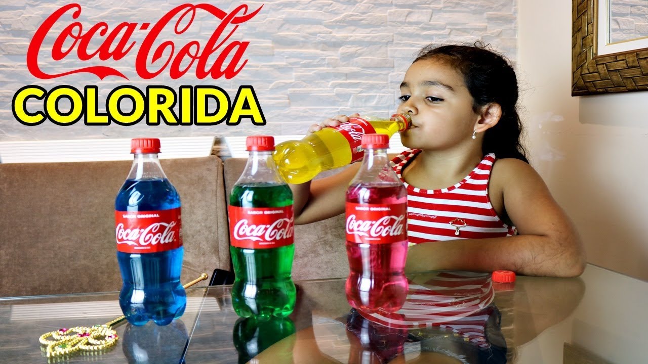 COCA COLA COLORIDA !?!? - LEARN COLORS WITH COCA COLA - LIPSTICK WITH ...