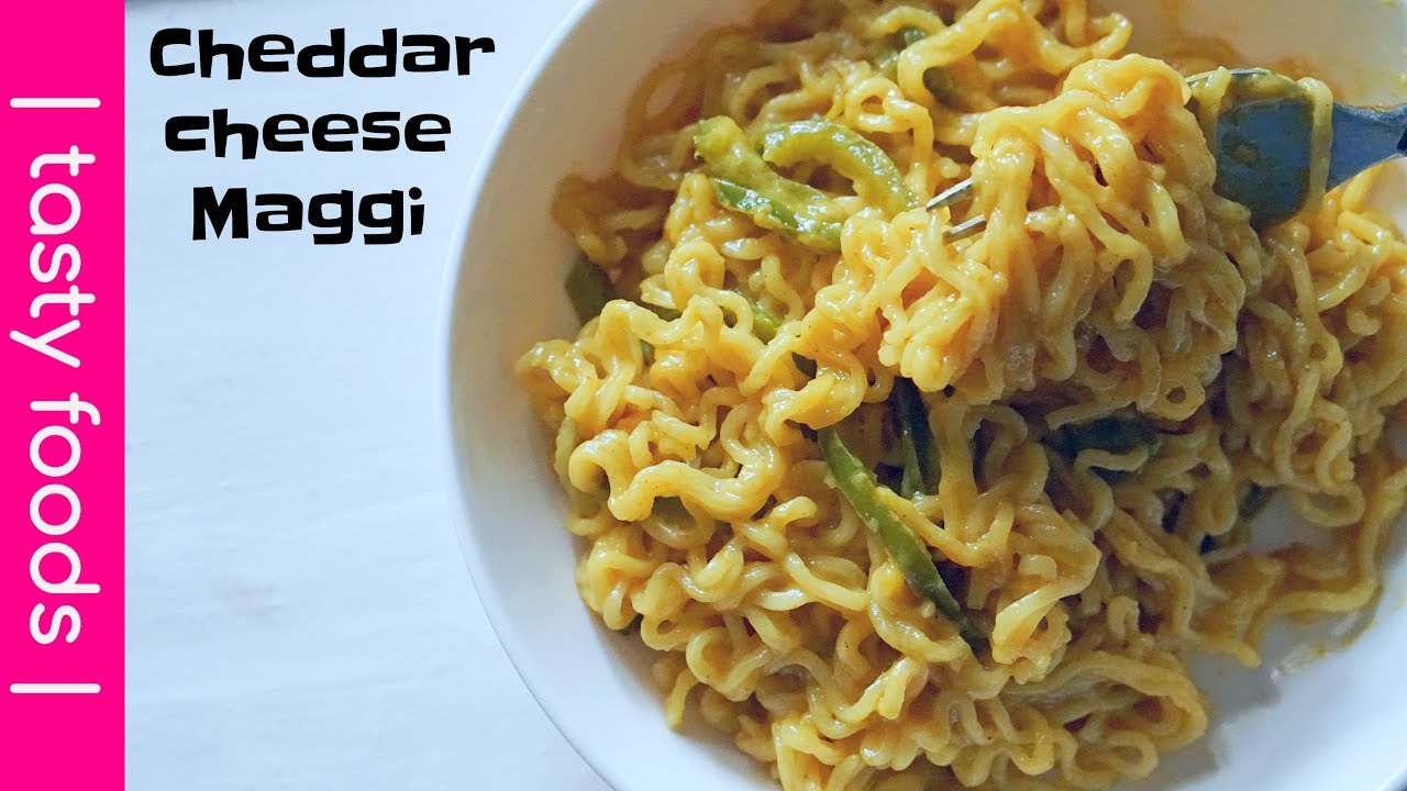 MAGGI RECIPE | CHEDDAR CHEESE FRIED MAGGI | tasty foods | 4k | iPhone ...