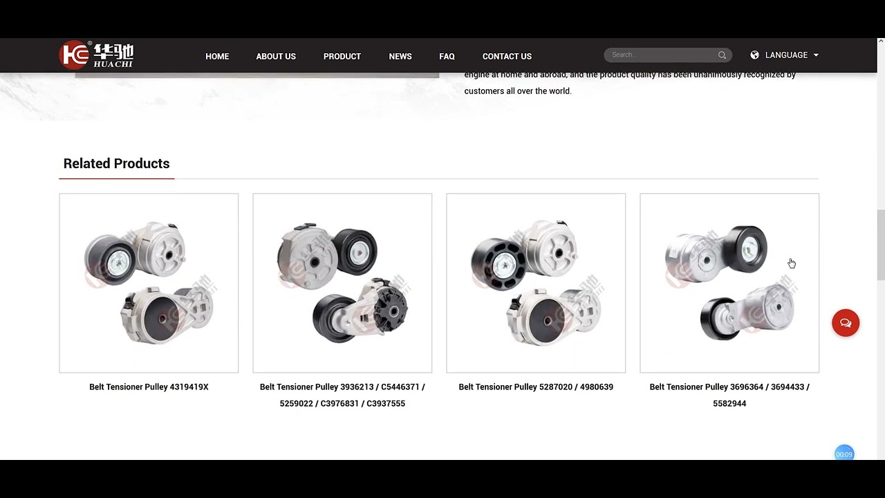 BELT TENSIONER PULLEY 20515543 / 20700787 / 20924200 / 21549016 - YouTube