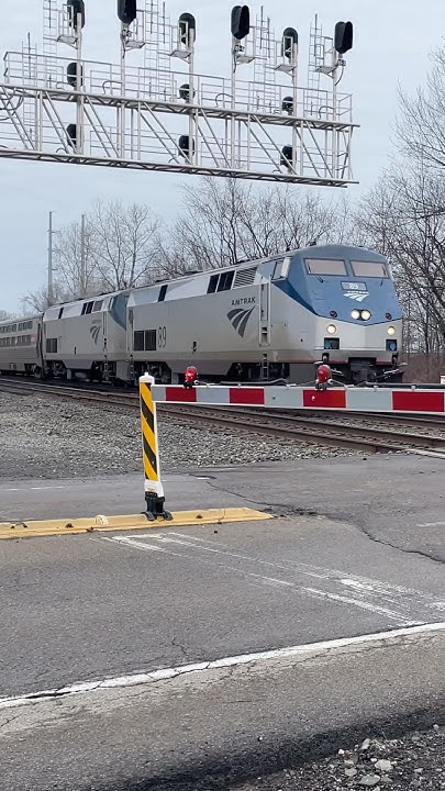 Amtrak 89 Leads P42DC Amtrak 48 At Bayview Road Blasdell NY 4/6/25 - YouTube