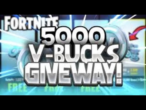 5000 VBUCKS GIVEAWAY AT 2000 SUBS OMG!!!!! - YouTube