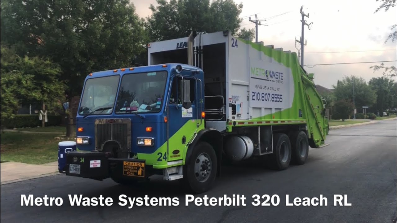 Metro Waste Systems Peterbilt 320 Leach RL! - YouTube