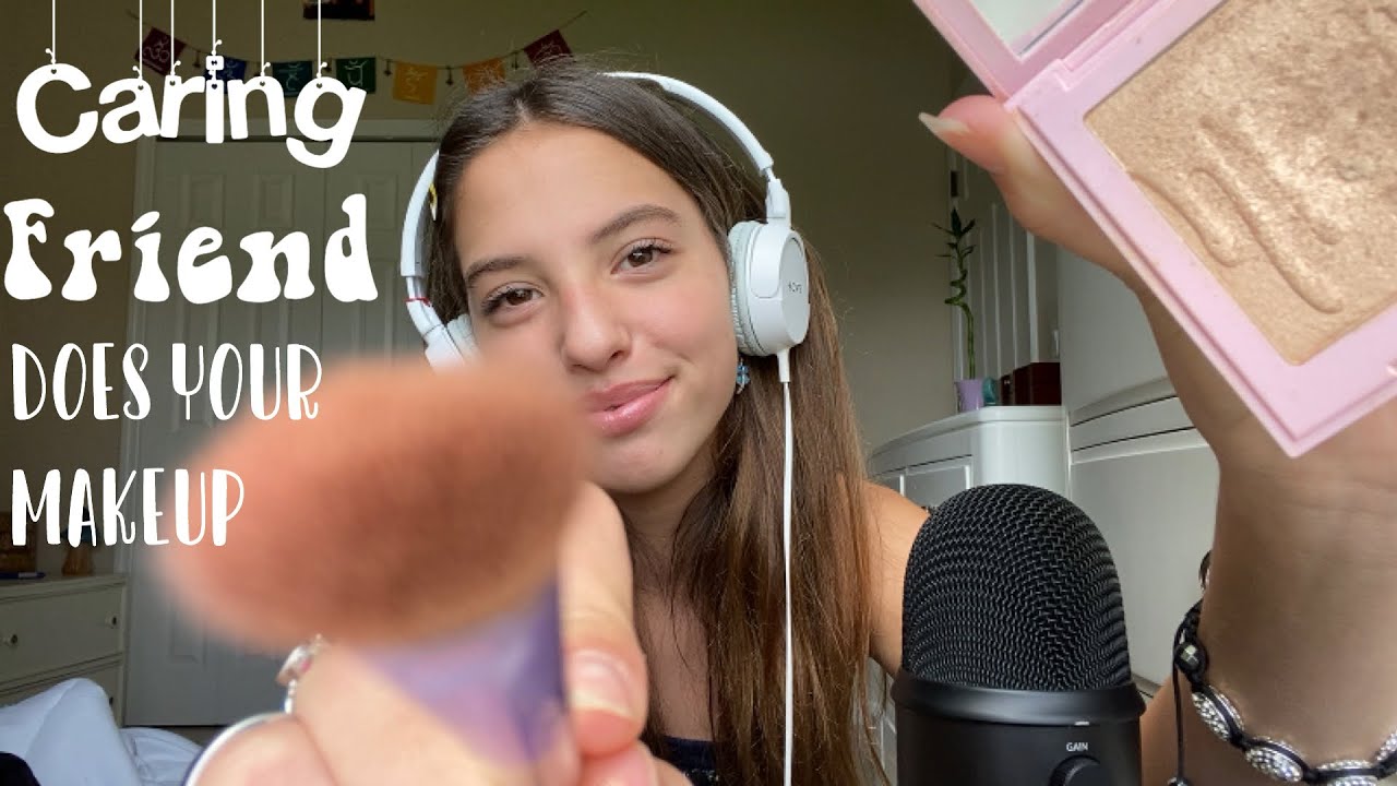 ASMR Doing your makeup roleplay 💖 - YouTube