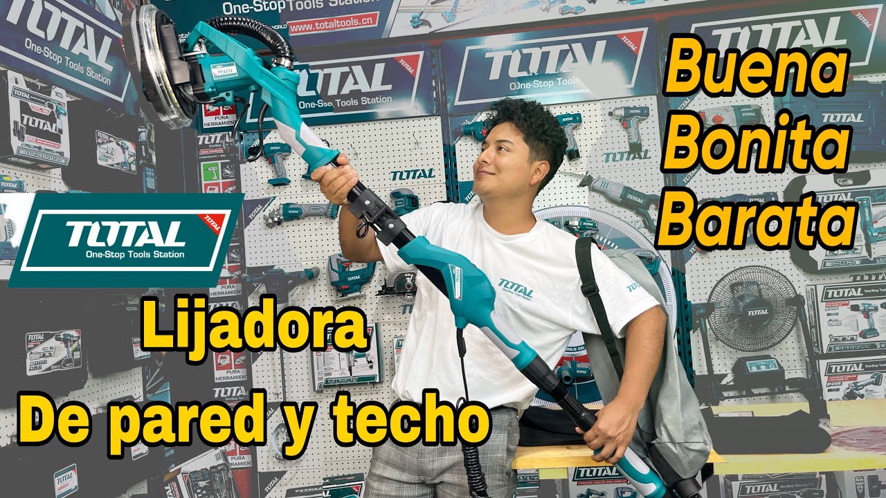 Lijadora para pared y techo TOTAL telescópica 1050w - YouTube