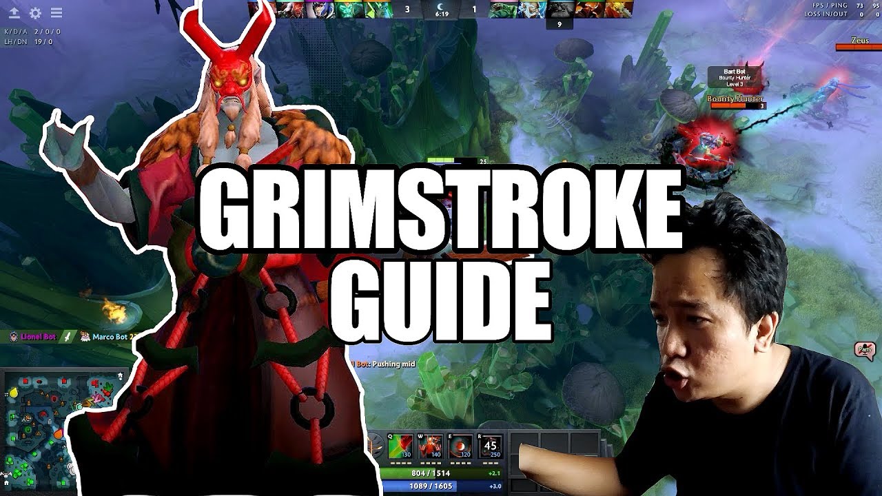 GRIMSTROKE NEW HERO GUIDE DOTA 2 - YouTube